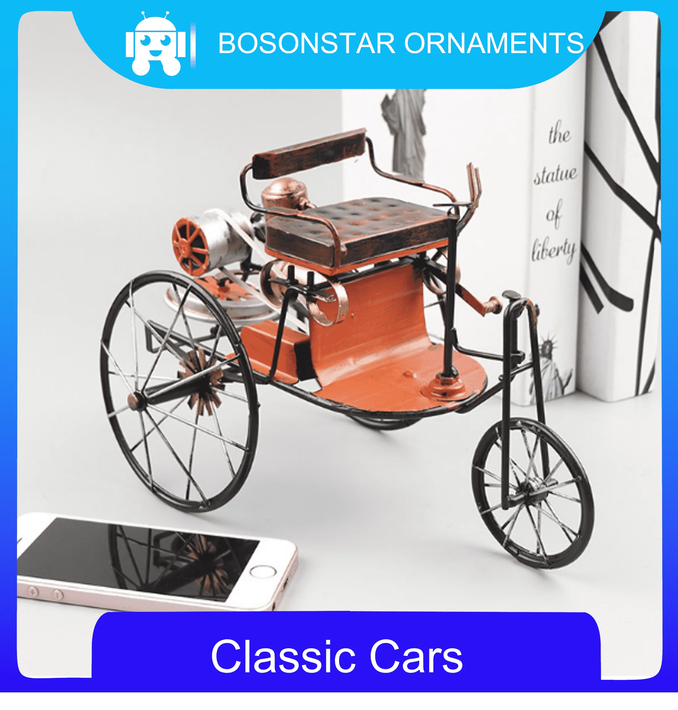 Simulation-Of-Classic-Cars-Model-Wrought-Iron-Retro-Nostalgic-Objects ...