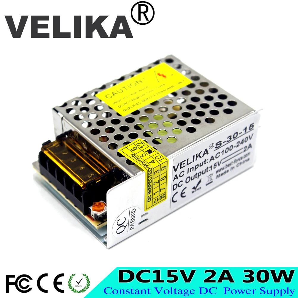 Regulated Power supply dc15V 2A 30W Switching Powers Adapter Driver ...