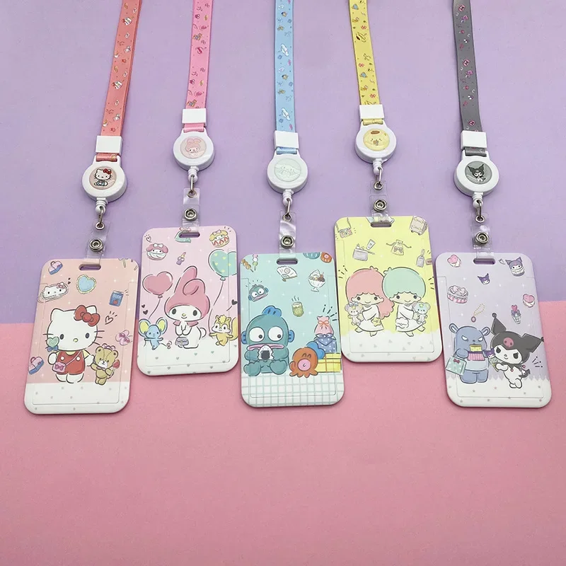 New-Sanrio-Hello-Kitty-Kuromi-Melody-Card-Set-Kawaii-Cartoon-ID-Card ...