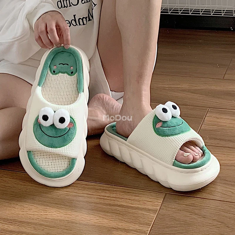 Mo-Dou-Four-Season-Home-Non-Slip-Thick-Sole-Mute-Hemp-Cotton-Women ...