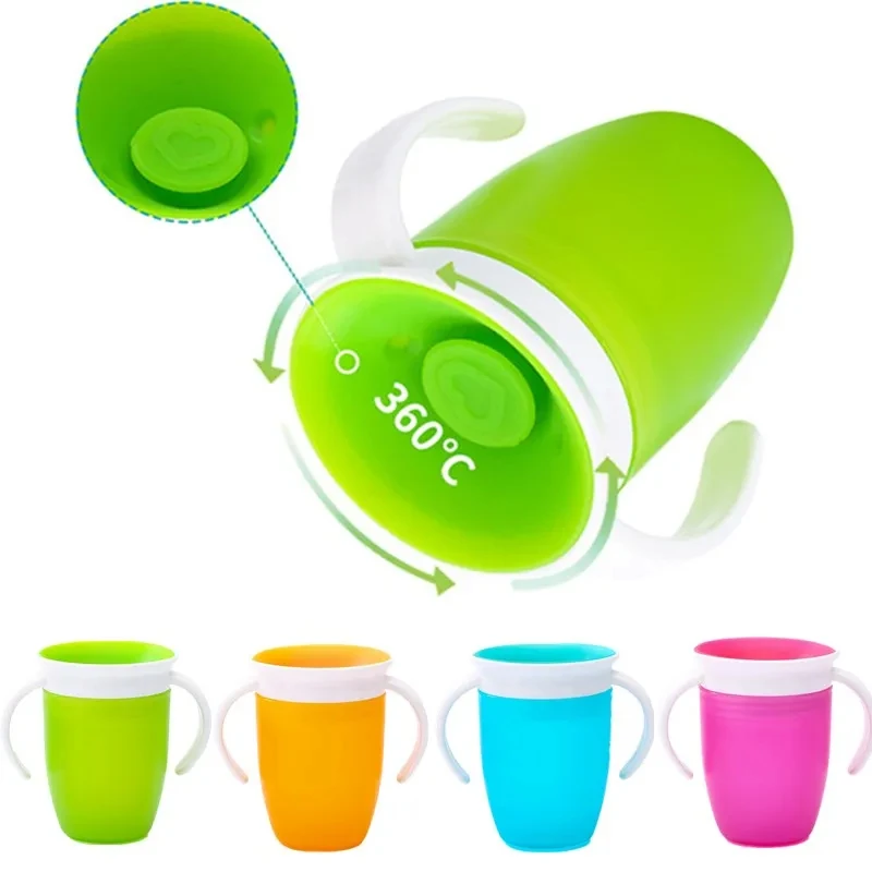Baby Water Cups 360 Degrees Rotated Baby Learning Drinking Cup with ...