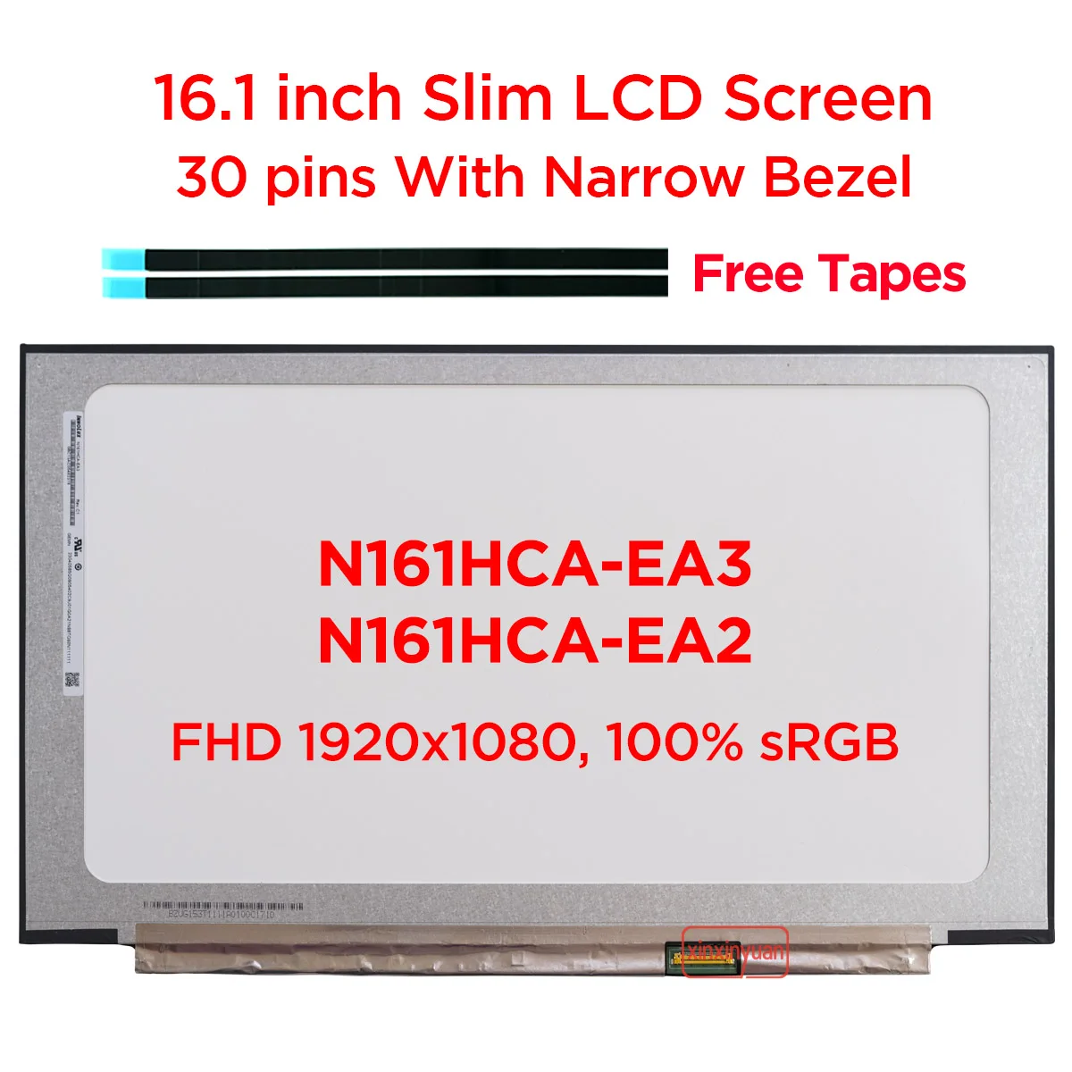 16.1" IPS Laptop LCD Screen N161HCA-EA3 Fit N161HCA EA2 EAC NV161FHM ...
