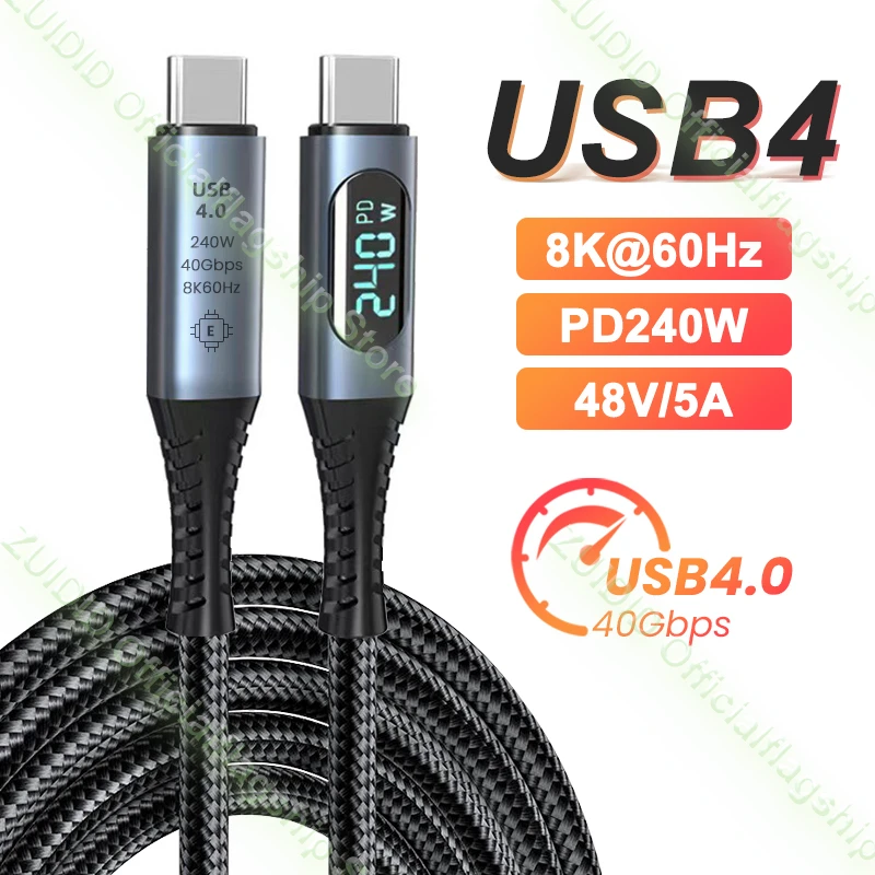 Usb Type C 240w Cable | Type C Cable 40gbps | Usb C Cable 40 Gbps | Usb ...