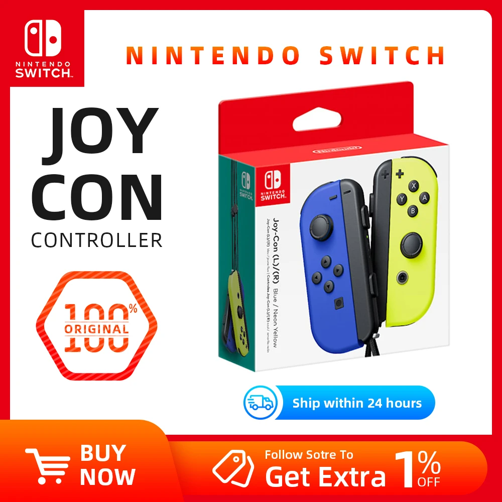 Original Nintendo Switch Joy Con Set (l+r) For Nintendo Switch Oled Joy-con Mulitiplayer Games ...