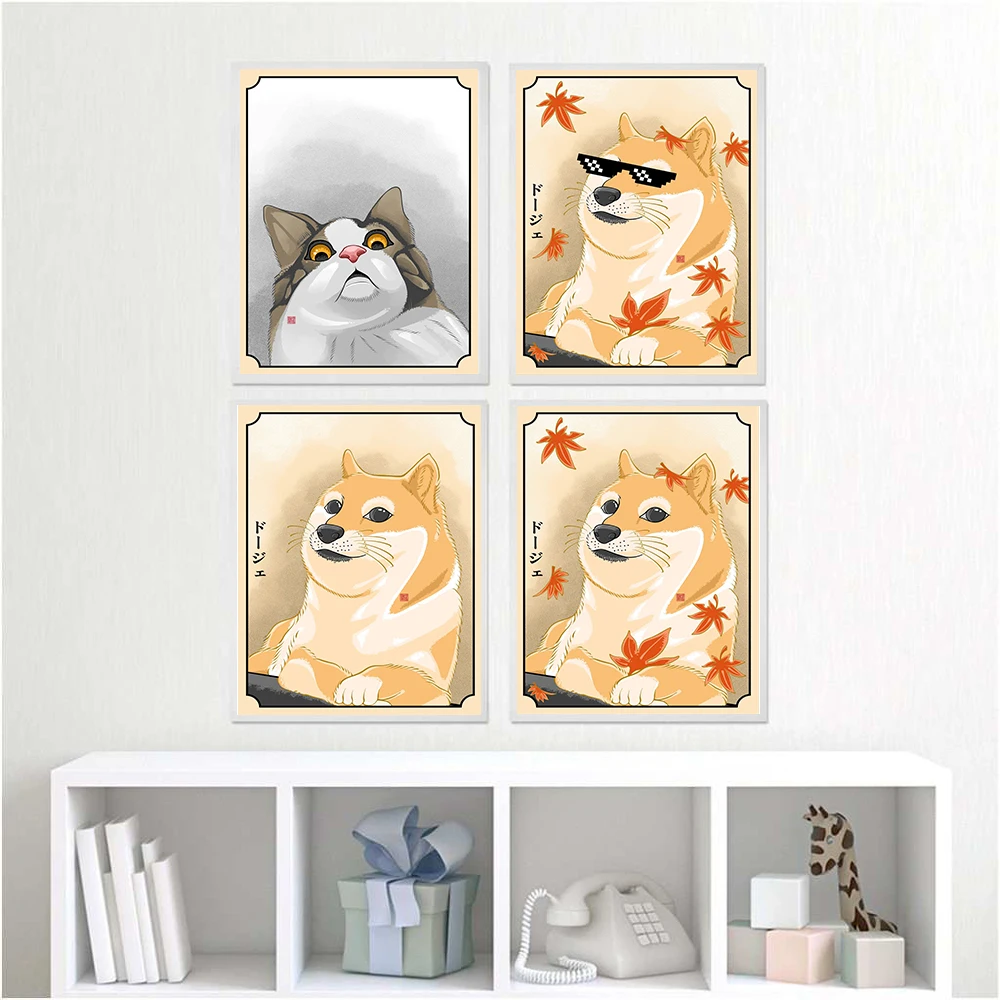 Doge Astronaut Painting