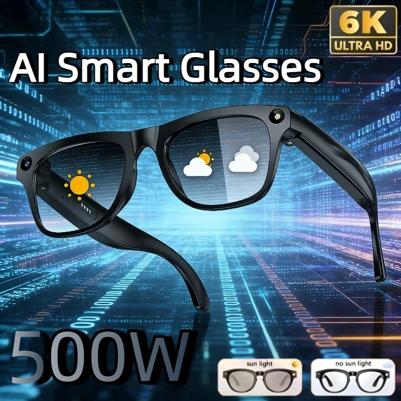 AI Glasses 4K 500W Camera Color-Changing Smart Translation Glasses ...