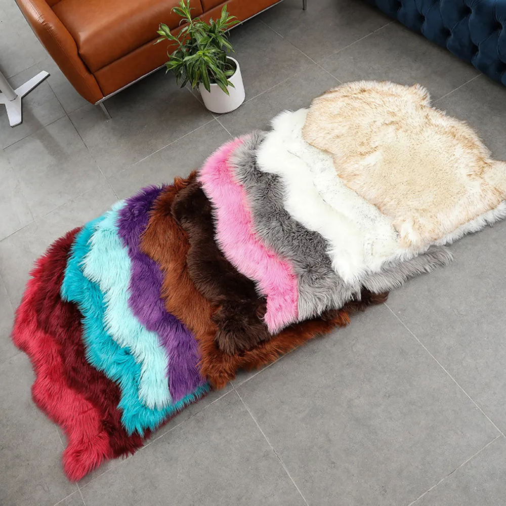 Artificial-Sheepskin-Imitation-Wool-Faux-Fur-Rug-For-Sofa-Hairy-Carpet ...
