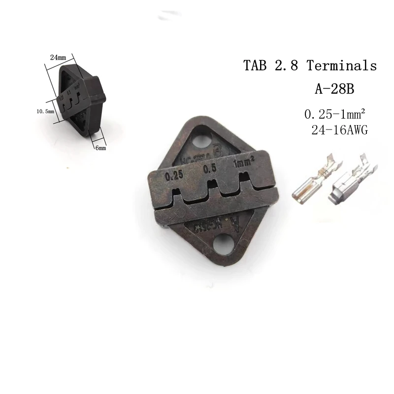 A28b Die Sets For Sn-28b Mini Europ Style Crimping Tool 0.25-1mm2 ...