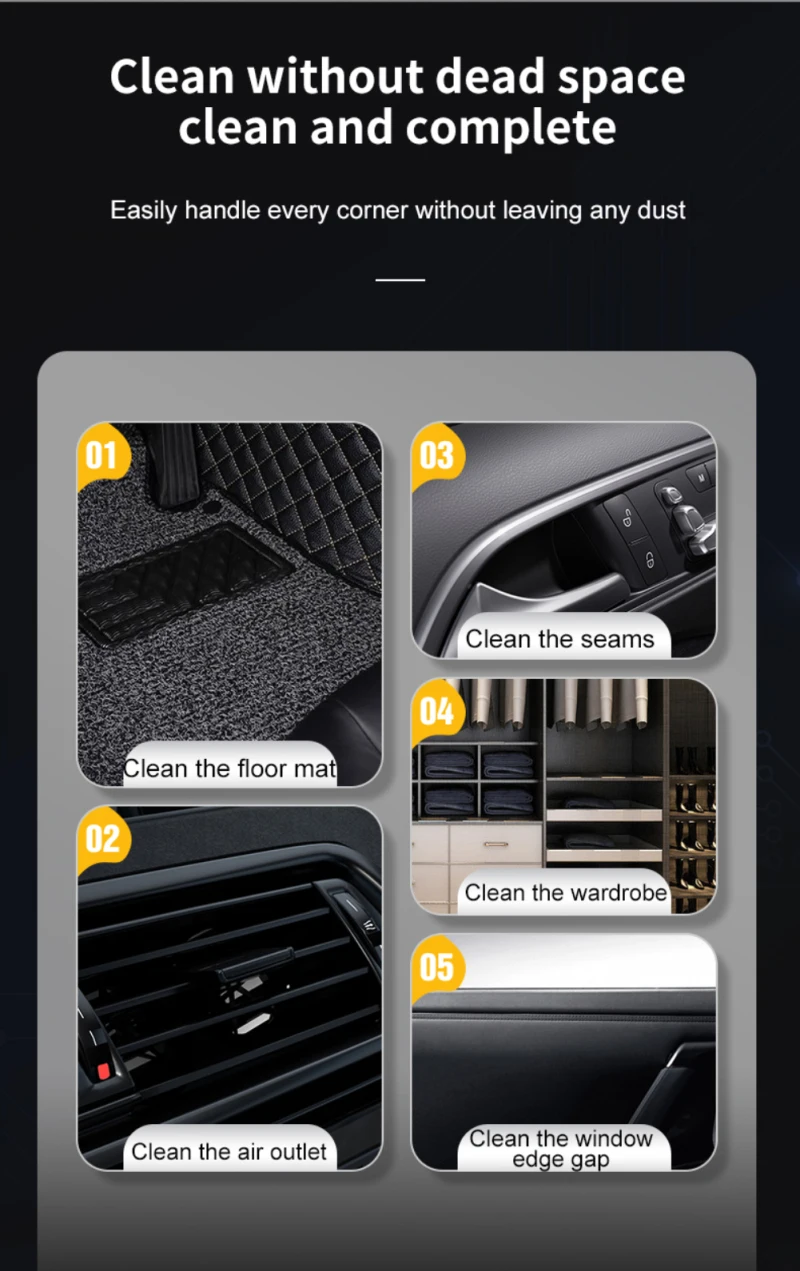 Aspirateur a main,Mini aspirateur sans fil monté sur véhicule pour ...