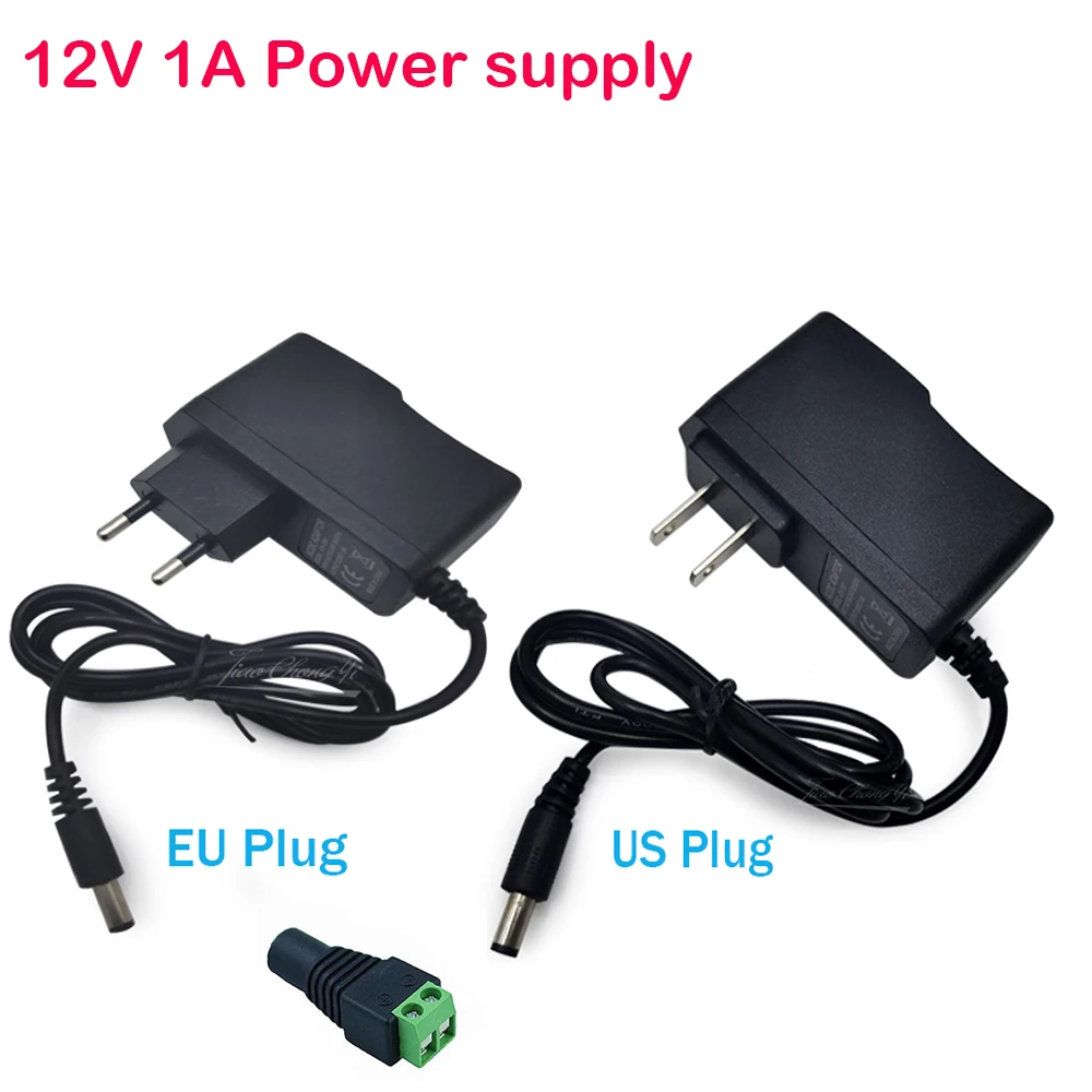 1PCS-12V1A-New-AC-100V-240V-Converter-power-Adapter-DC-12V-1A-1000mA ...