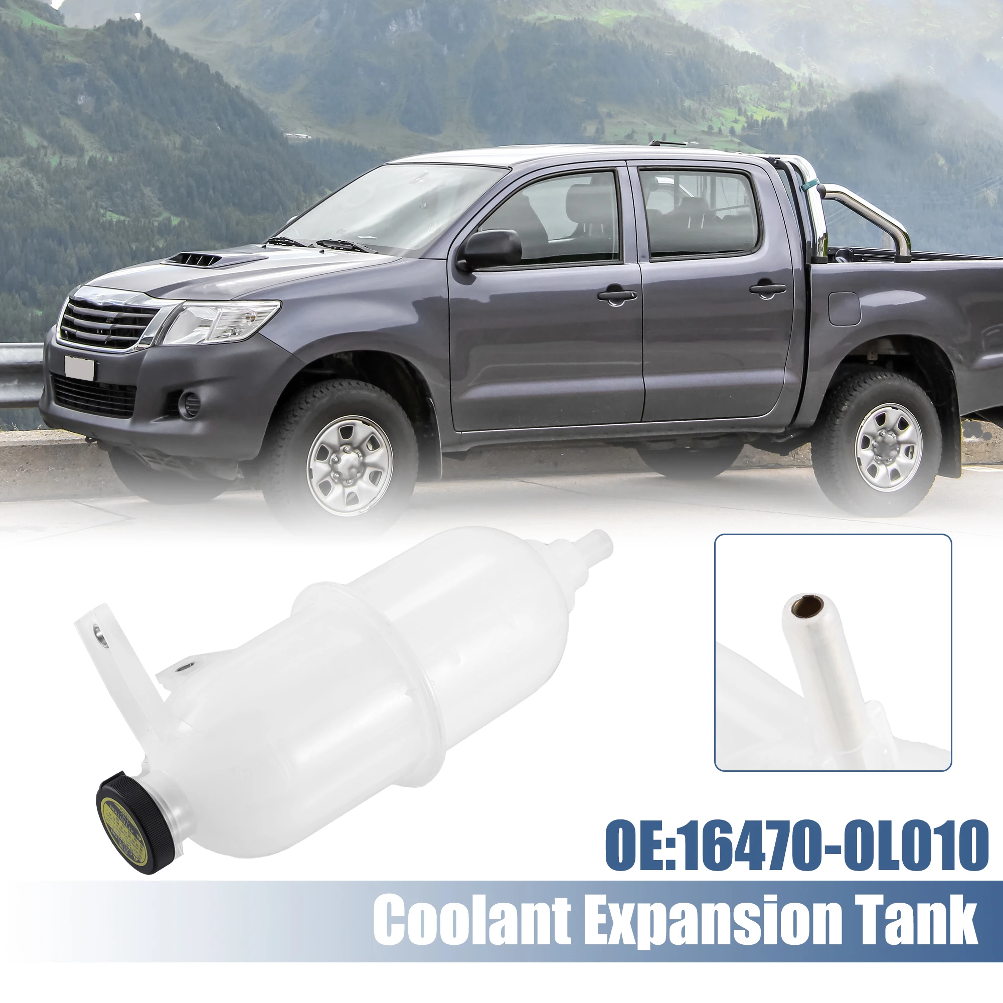 UXCELL Coolant Radiator Reservoir Tank 16470-0L010 Coolant Overflow ...