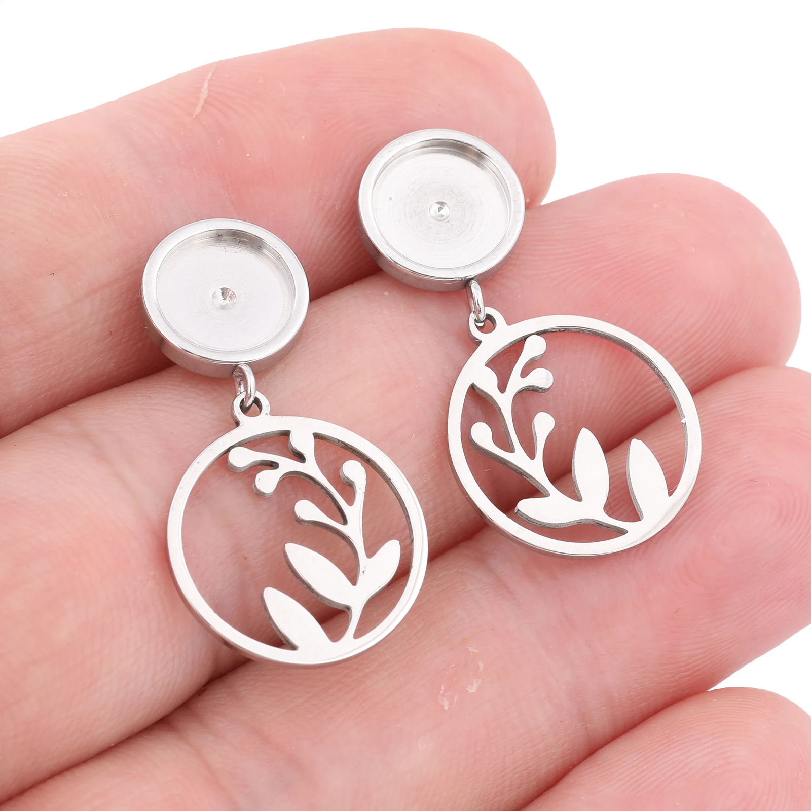 6pcs-Stainless-Steel-Fit-8mm-Cabochon-Earring-Base-Blanks-Stud-With ...