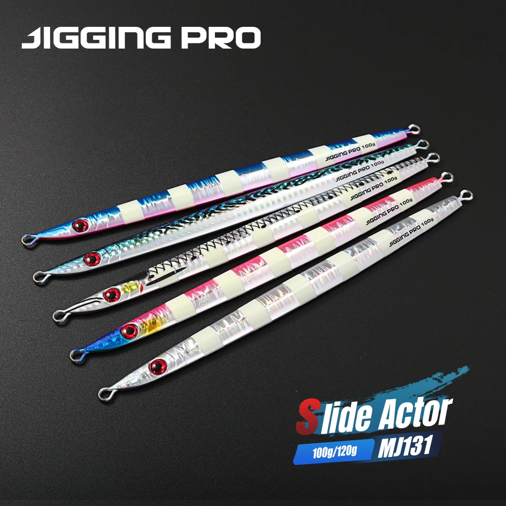 JIGGING PRO Long Casting Fast Sinking Metal Jig 100g 120g Vertical ...