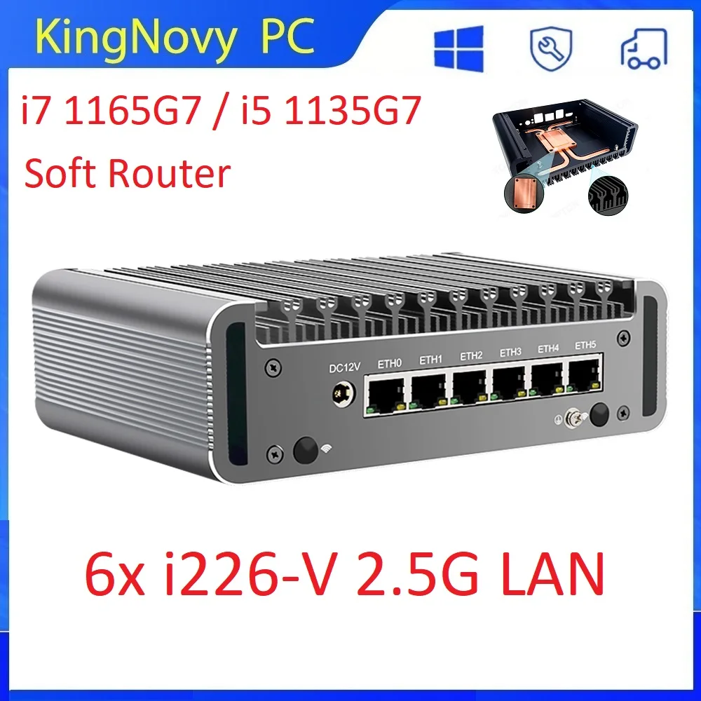 6-Lan-Intel-Firewall-Soft-Router-i7-1165G7-i5-1135G7i226-V-2-5G-Mini-PC ...