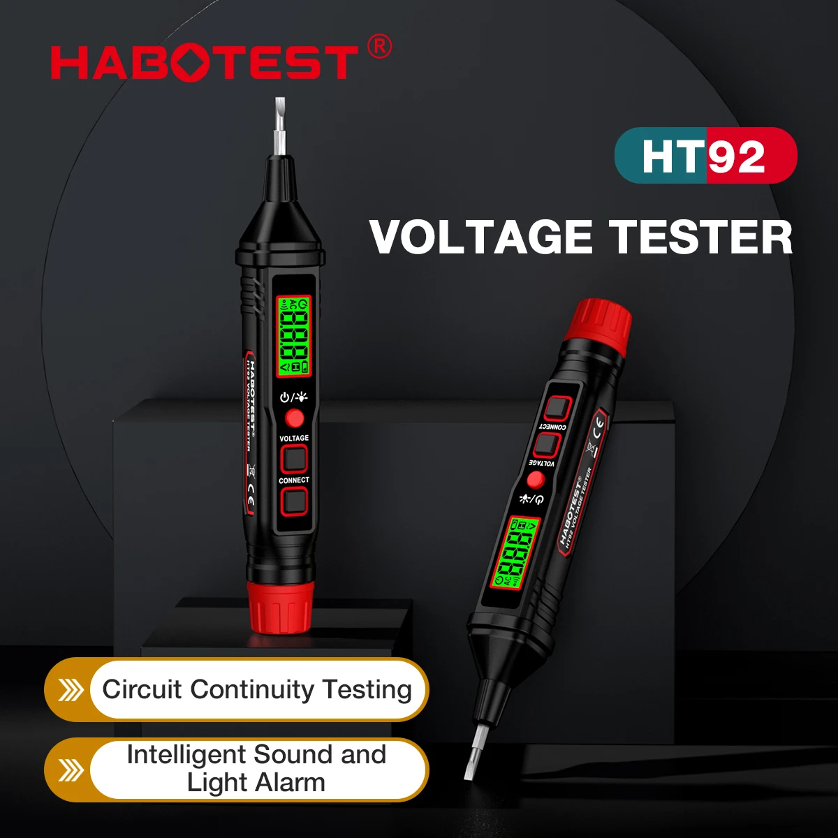 HABOTEST-HT92-Digital-Voltage-Tester-AC12-300V-Non-Contact-Test-Pencil ...
