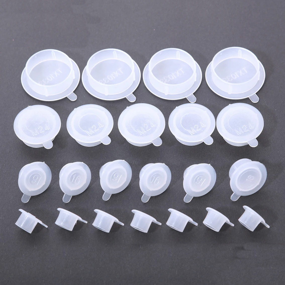 White-Plastic-Plug-Cap-Inner-Plug-Hole-With-Ear-Without-Cap-Inner-Screw ...