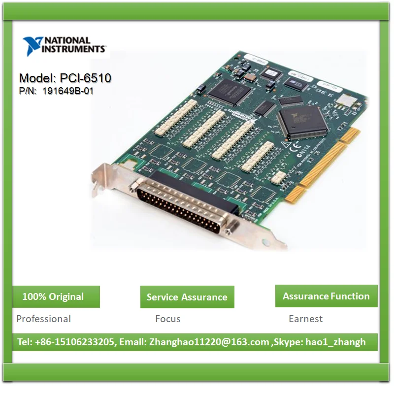 NI PCI 6510 191649B 01 Low Cost Industrial Digital I/O Module ...