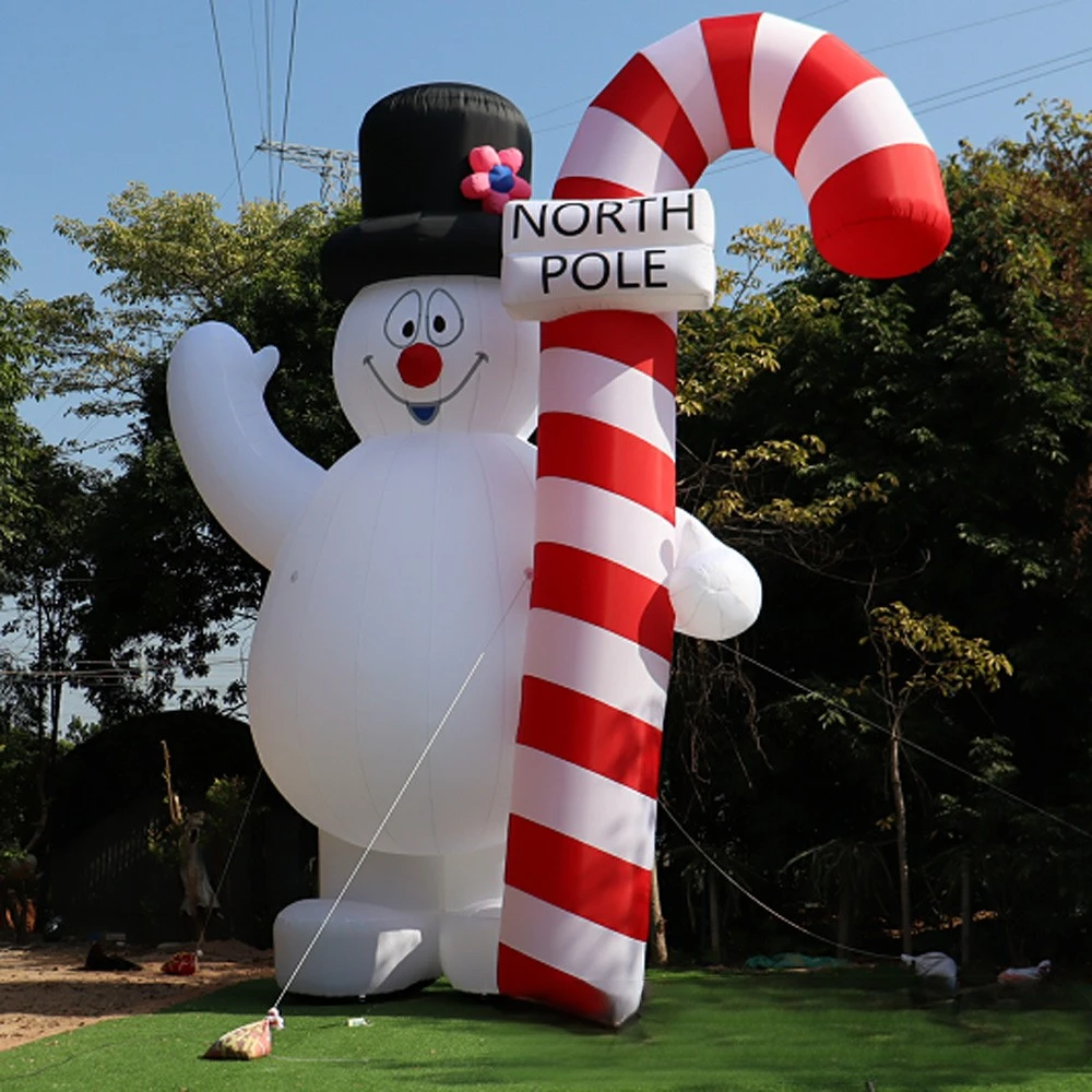 Inflatable-Frosty-Outdoor-Giant-Snowman-With-Candy-Cane-Blow-Up-Large ...
