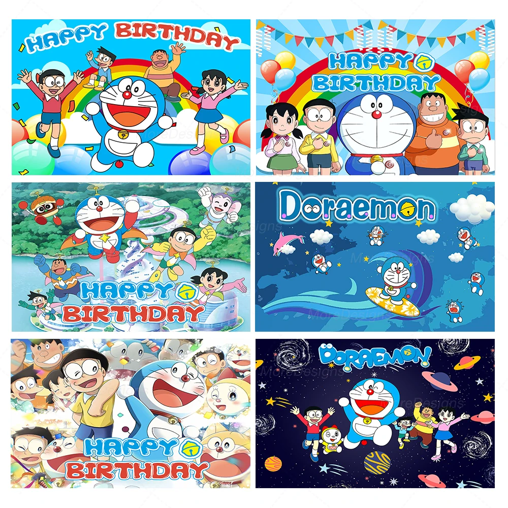 Doraemon-Birthday-Party-Banner-Kids-Photo-Backdrop-Decoration-Cartoon ...