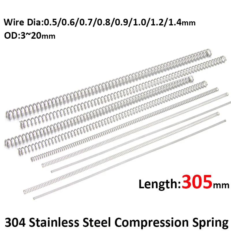 305mm-Compression-Spring-Long-Pressure-Spring-304-Stainless-Steel ...