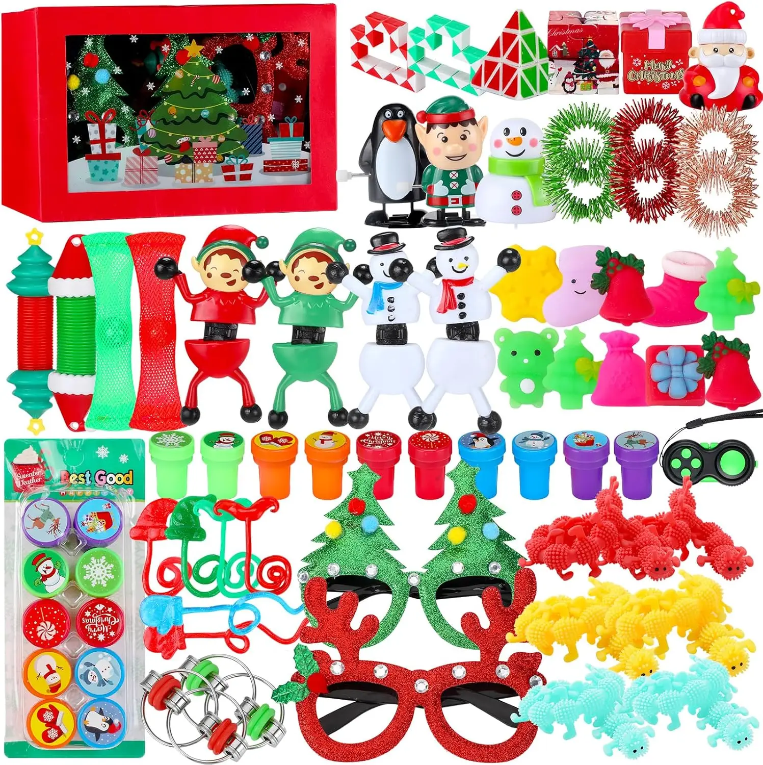 61-Pcs-Christmas-Fidget-Toy-with-Gift-Box-Stress-Relief-Pinata-Filler ...