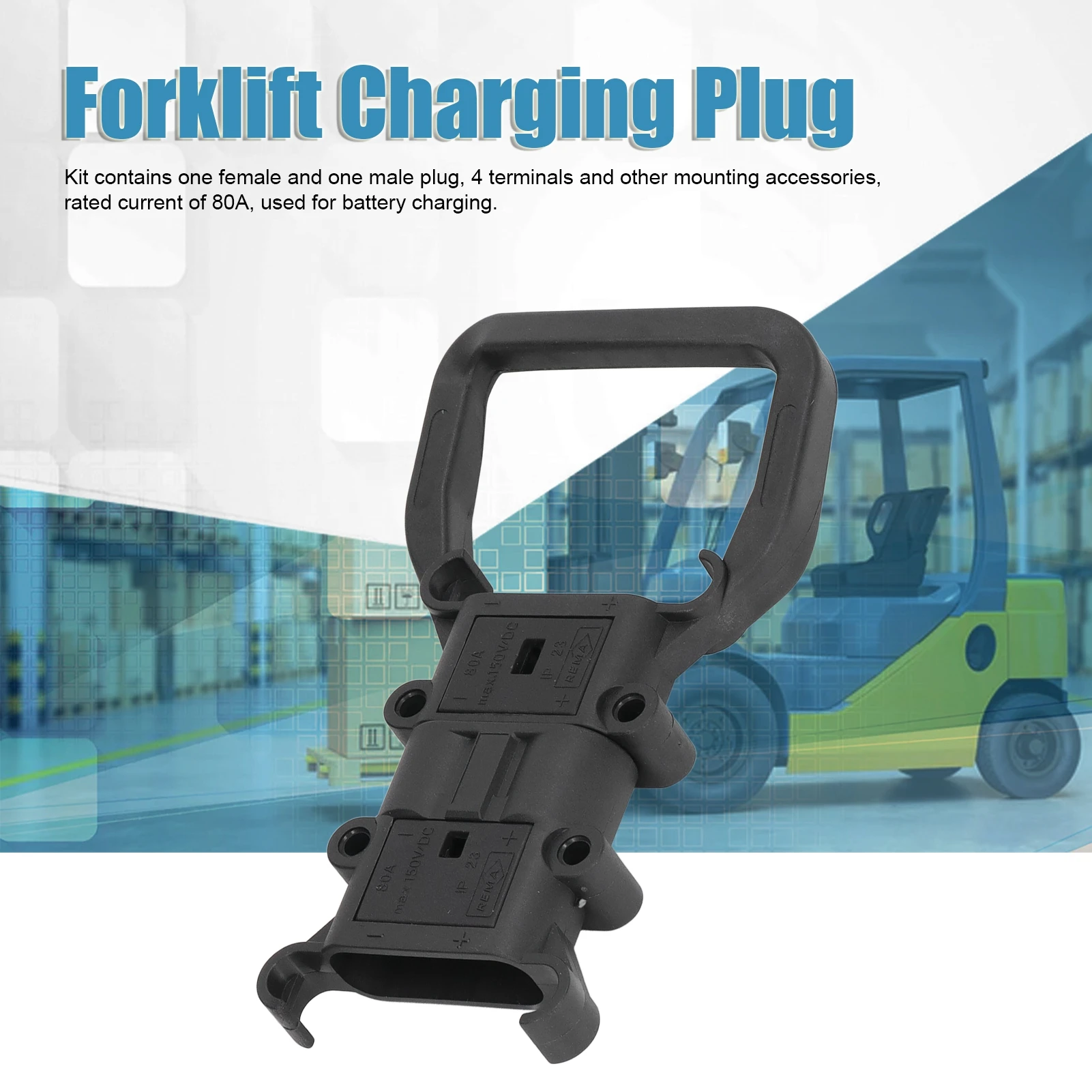Forklift-Power-Connector-80A-Battery-Charging-Quick-Disconnect-Male ...