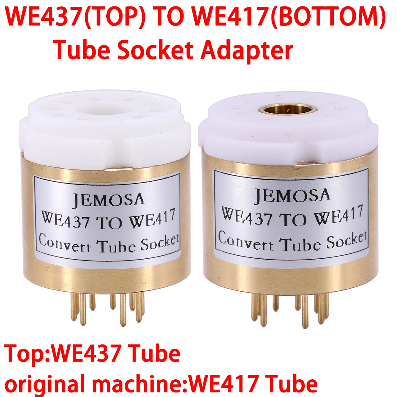 1PC 9Pin Tube Socket WE437 TO WE417 Tube (bottom) DIY Audio Amplifier ...