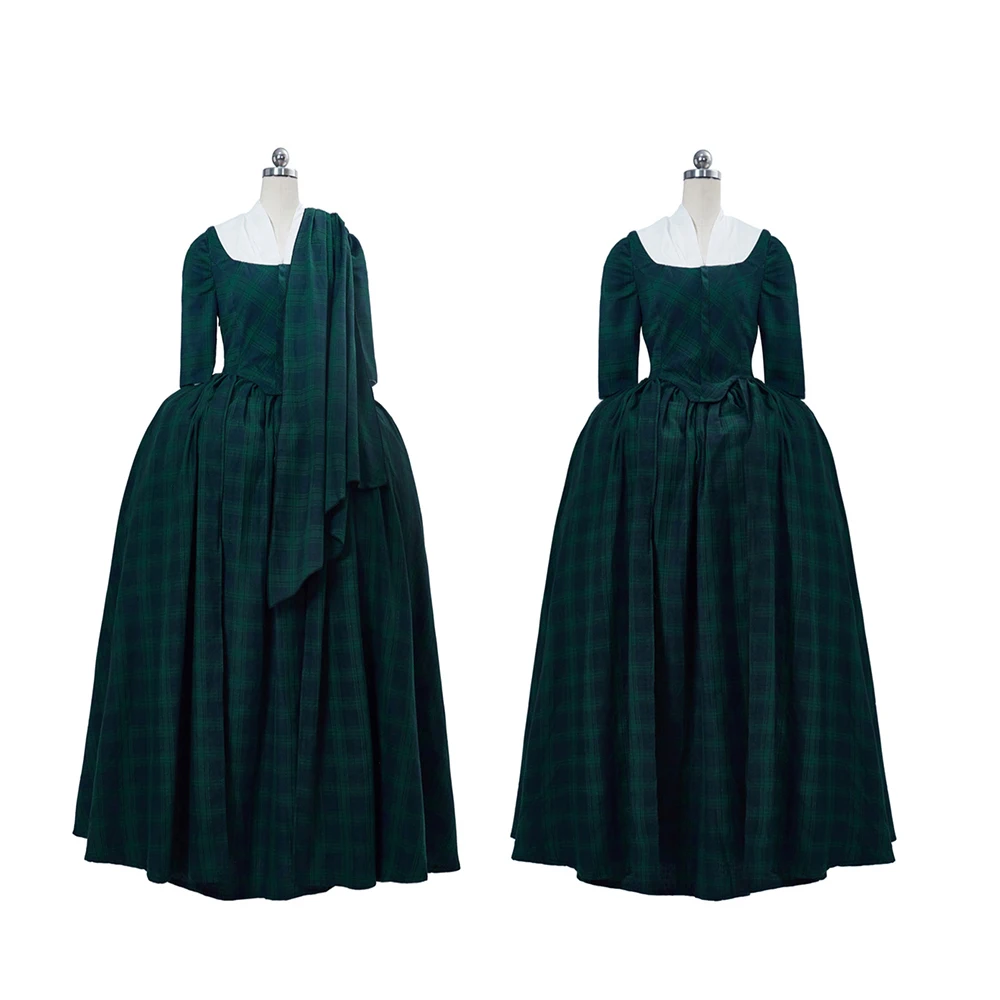 Outlander-Claire-Fraser-Scottish-Costume-18th-Century-Rococo-Plaid ...