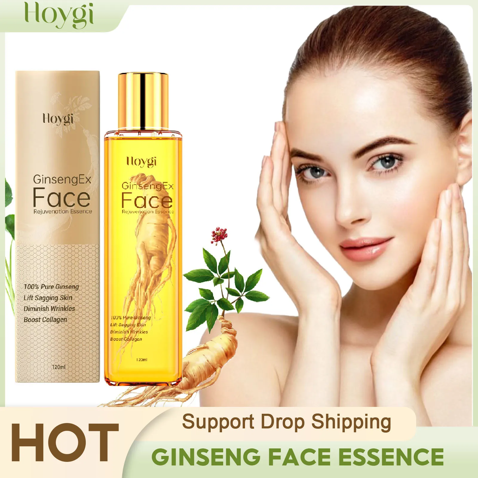 120ml-Gold-Ginseng-Face-Essence-Polypeptide-Lightning-Deep-Hydration ...