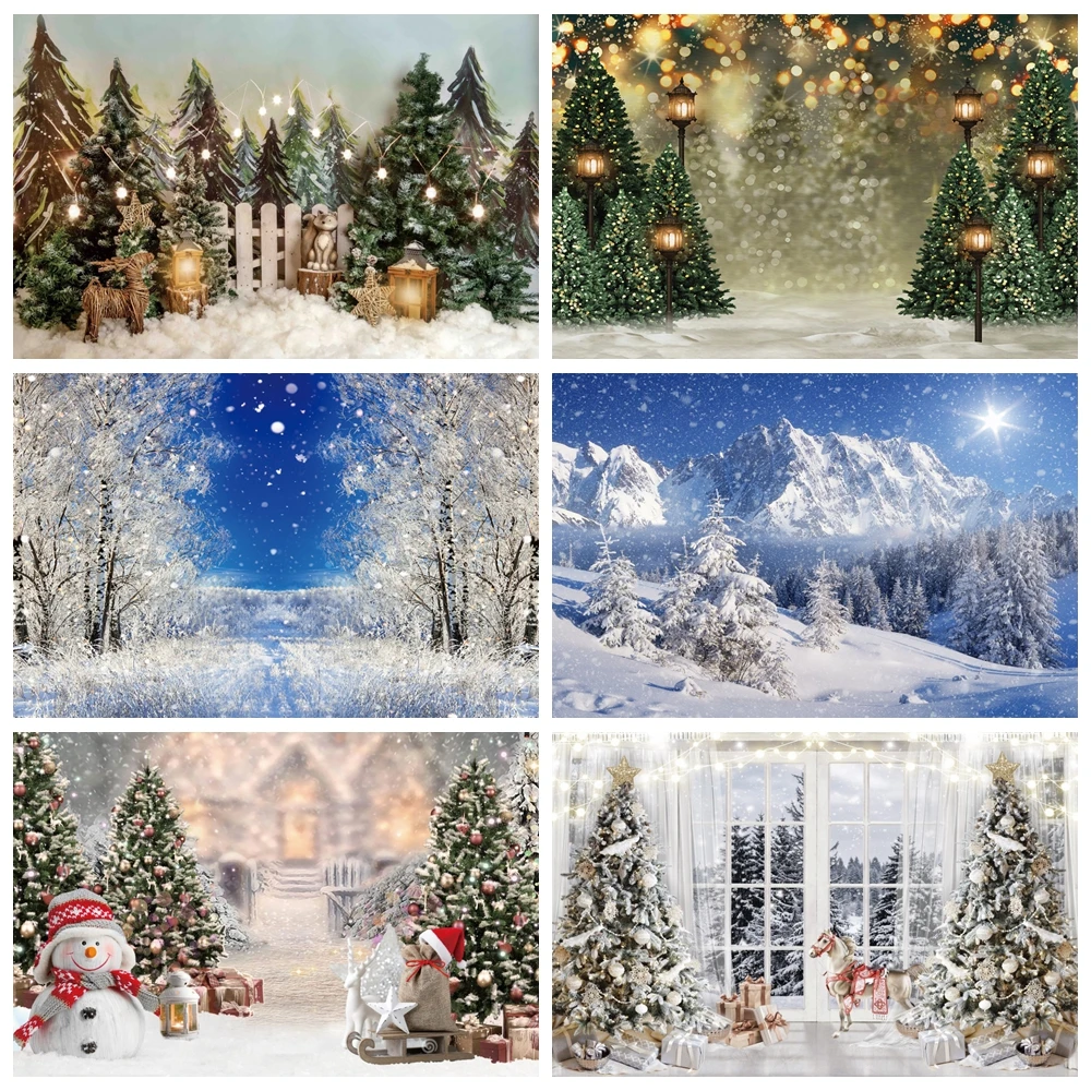 Christmas Tree Snow Scene