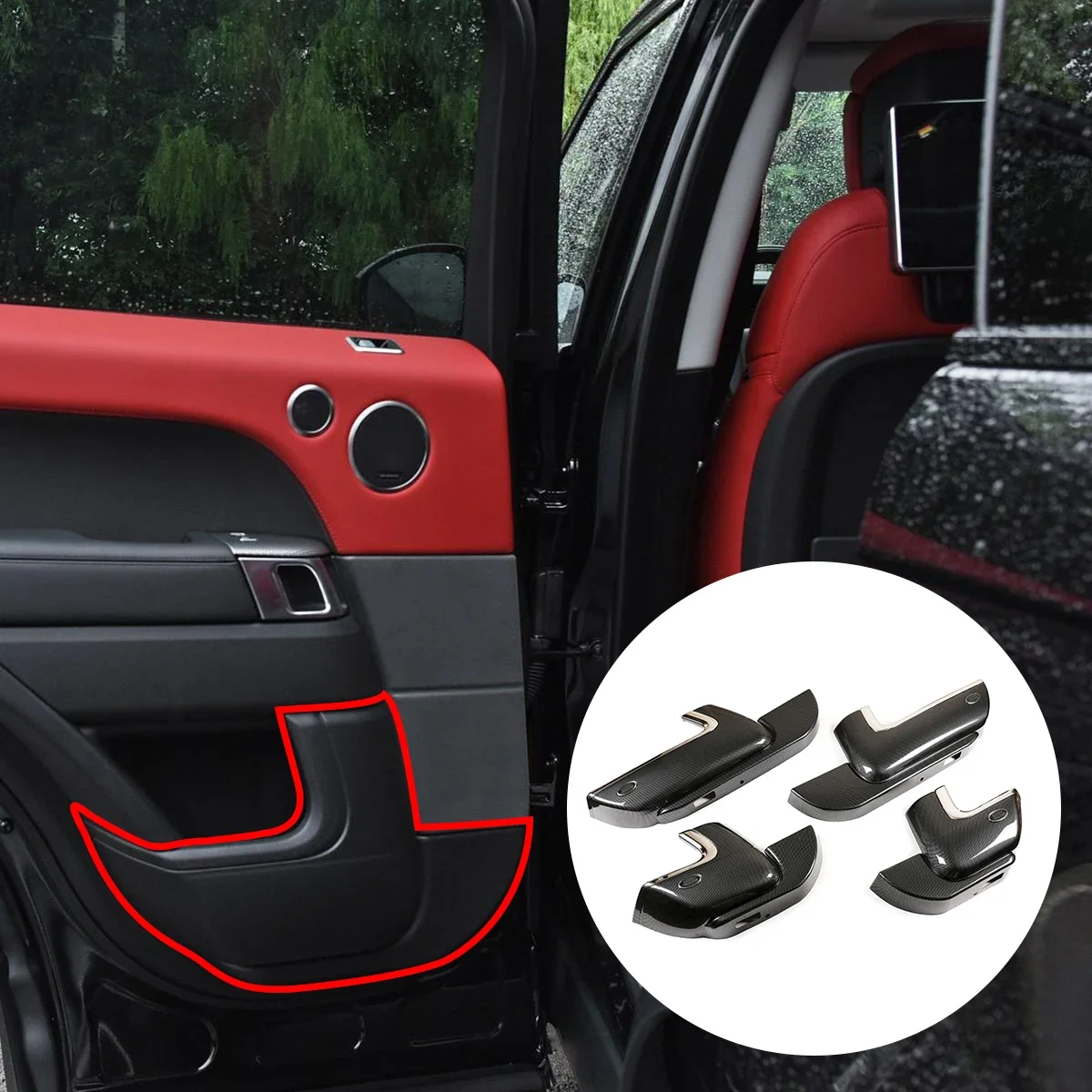 For-Land-Rover-Range-Rover-Sport-14-21-ABS-Carbon-Fiber-Car-door-kick ...