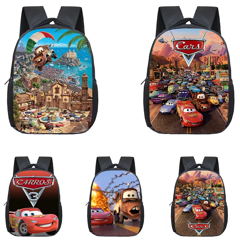 12-Inch-Pixar-Cars-Lightning-McQueen-Kindergarten-School-Bag-Cartoon ...