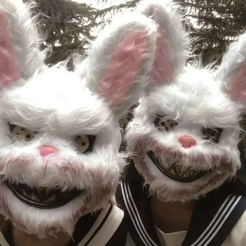 Bloody-Plush-Bunny-Mask-Halloween-Ghost-Festival-Mask-Realistic-Bloody ...