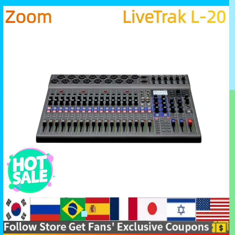 Zoom-LiveTrak-L-20-20-Input-Mixer-Digital-gravador-Multitrack-interface ...