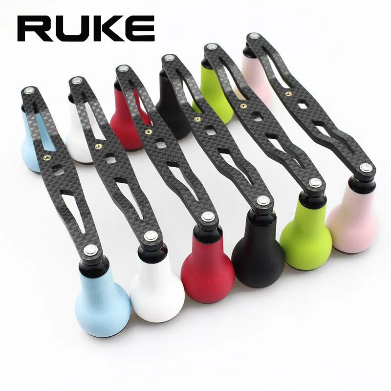 RUKE Fishing Reel Handle 130MM Carbon Handle TPE Material Knob For ...