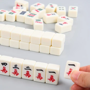 20mm Mahjong Game Set 146 Tiles Mini Travel Mahjong Set Chinese Mahjong ...