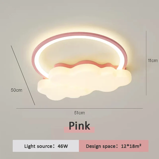 Pink Cloud Ceiling Lights LED Children's Bedroom Light Minimalist ...