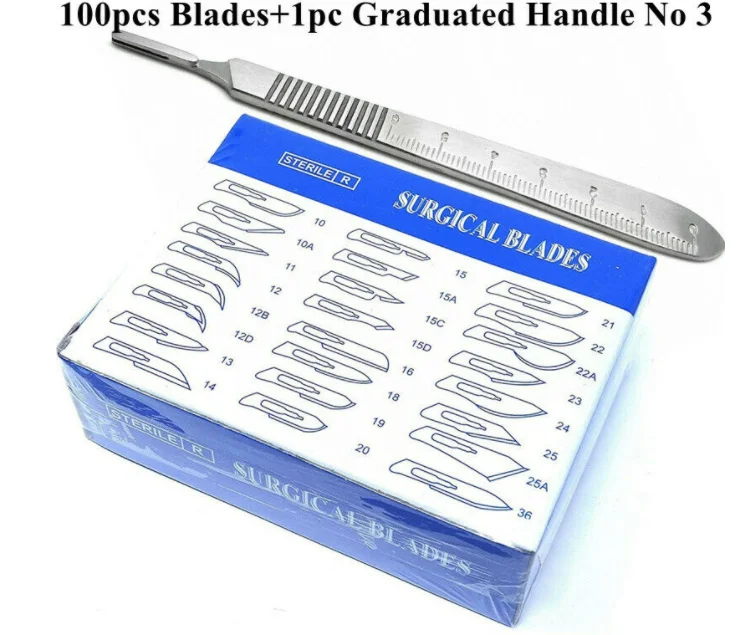 100pc Dental Scalpel Blades #10 #10a #11 #12 #15 #15c Board Carbon ...