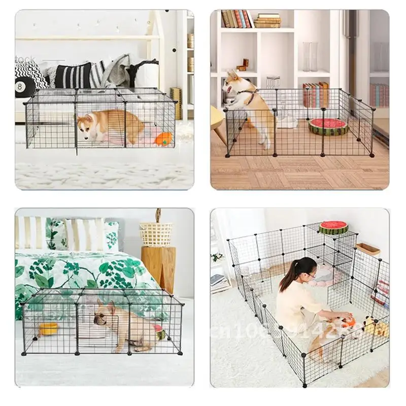 Pet Home Foldable Iron Cat Cages Indoor Playpen Isolation Dog ...