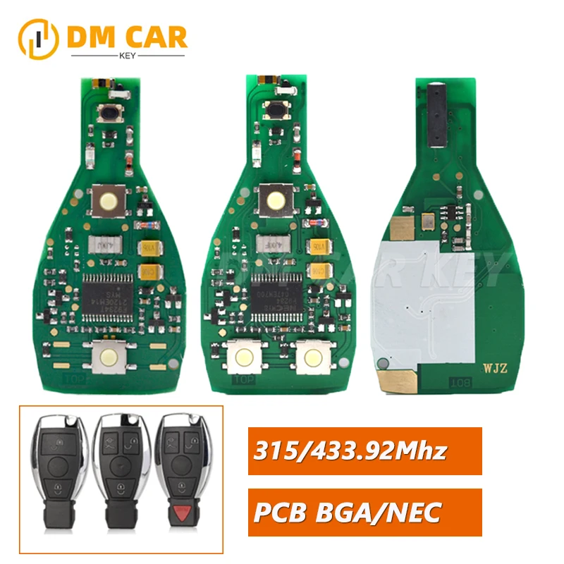DMKEY Car key PCB board 3Button BGA/NEC Chip for Mercedes Benz NEC BGA ...
