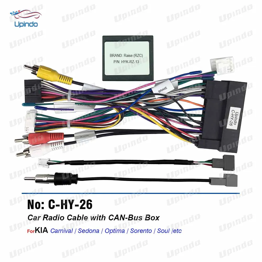 Car-Radio-CANBus-Cable-Power-Wiring-Harness-Socket-Connector-CAN-Bus-Decoder-for-KIA-Carnival ...