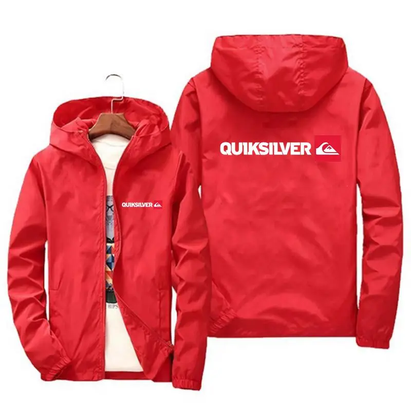 2023 Quicksilver Print Casual Hooded Man Thin Reflective Sunscreen ...