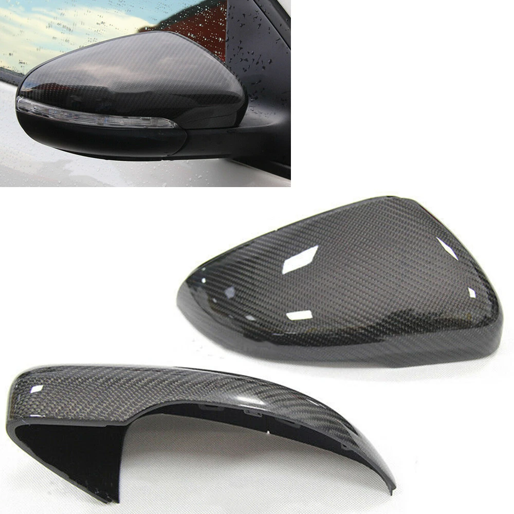 Carbon-Fiber-Mirror-Cover-Car-Exterior-Rear-View-Cap-Rearview-Shell ...