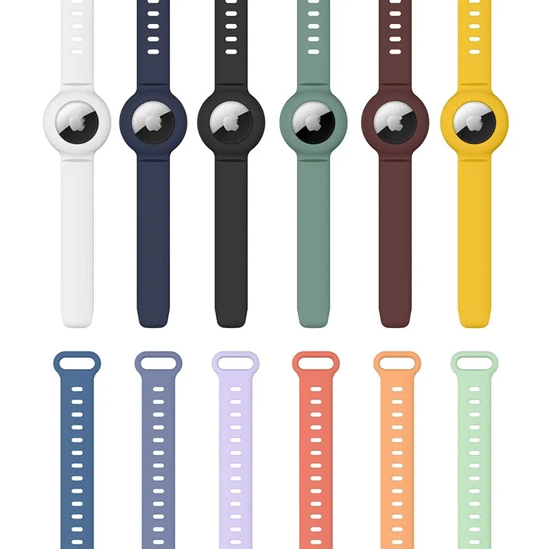 Case for Apple AirTag Silicone Strap Air Tag Anti-lost Bracelet ...