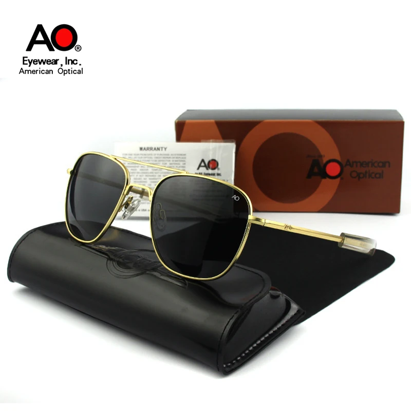 American-AO-Sunglasses-Men-Army-Military-Aviation-Pilot-Sun-Glasses ...