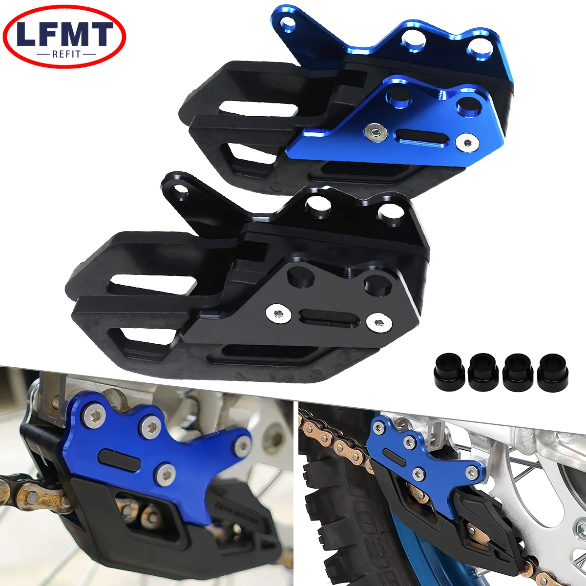 Motorcycle Chain Slider Swingarm Guide Lower Rolle Guide Guard KitS For ...