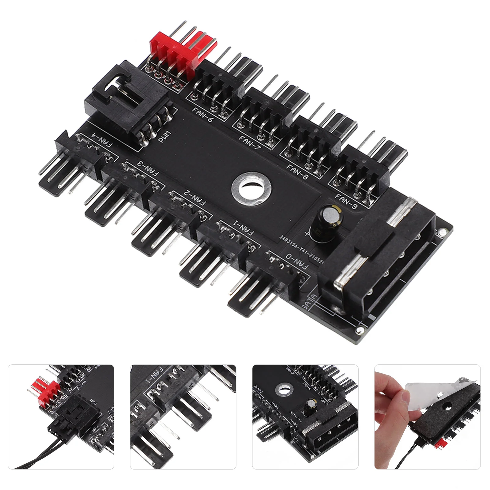 1pc Desktop Computer Fan Hub Computer Case Fan Hub Computer Cooling Fan ...