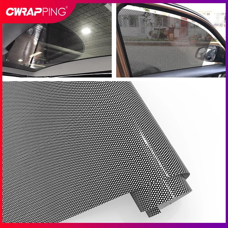 Tinting-Perforated-One-Way-Adhesive-Wrap-Film-Car-Black-White-Tinting ...