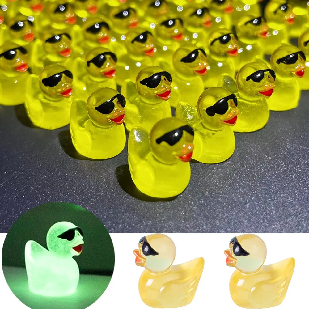 50PCS-Luminous-Mini-Ducks-with-Glasses-Fairy-Garden-DIY-Accessories ...