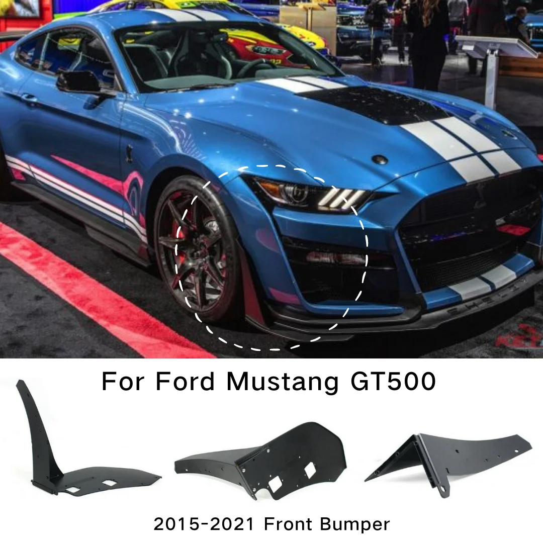 2015-2021 For Ford Mustang GT500 Style Front Bumper Corner Spoiler ...